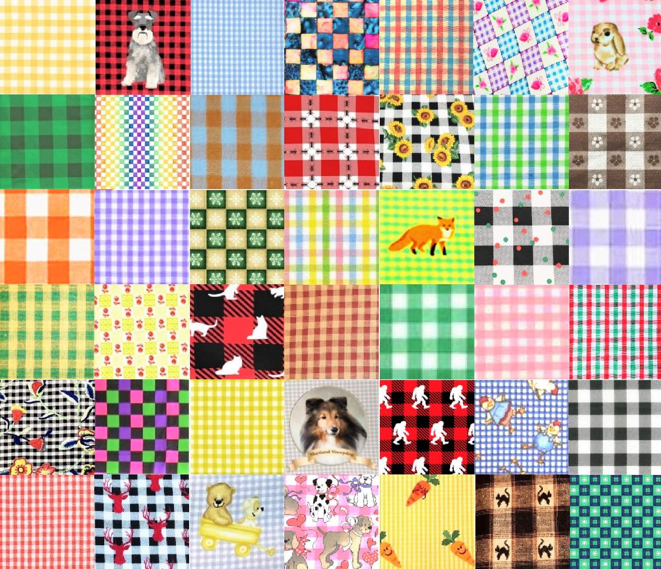 Solve PATCHWORK CHECKS 8 jigsaw puzzle online with 72 pieces
