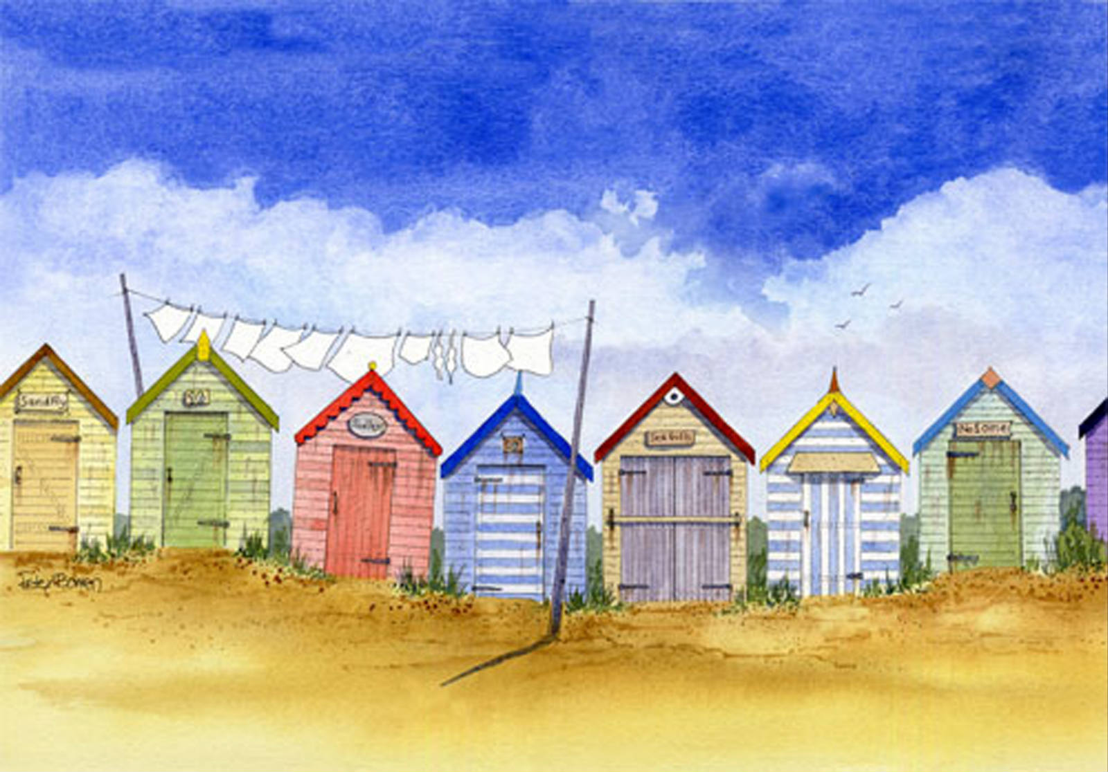 Solve Beach Huts jigsaw puzzle online with 468 pieces