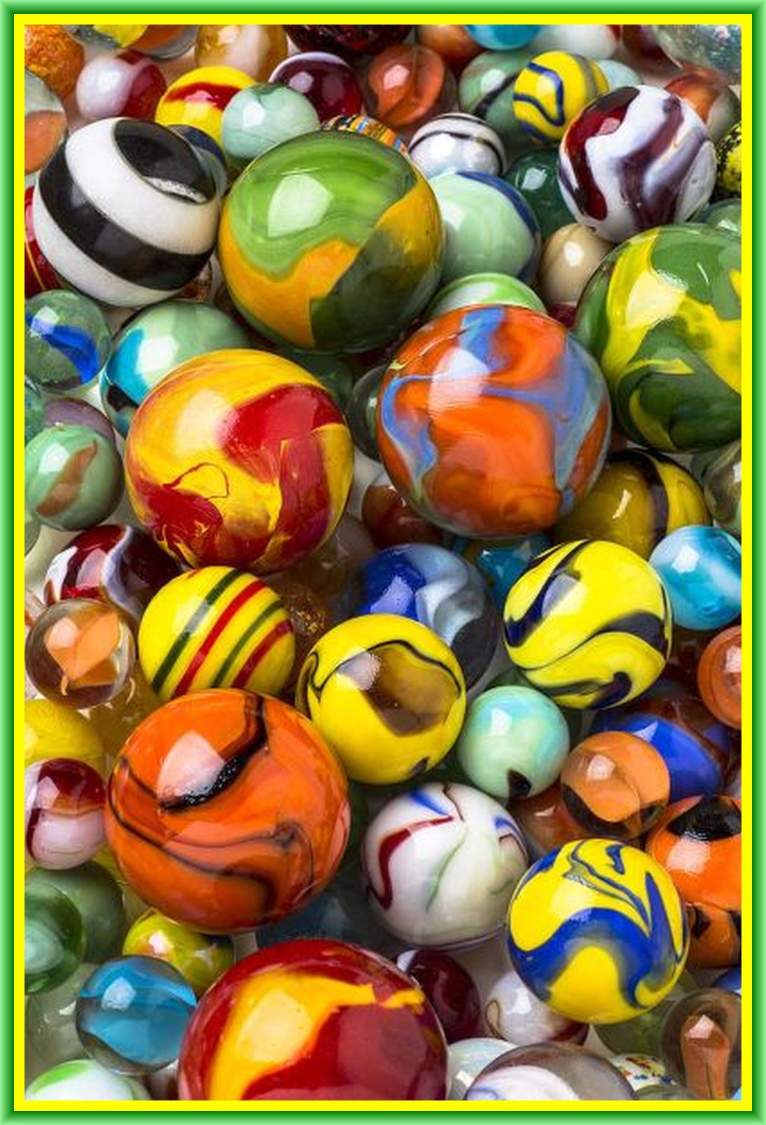 Solve Brand new glass marbles! jigsaw puzzle online with 54 pieces