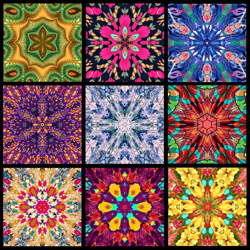 Solve kaleido mix 1017 jigsaw puzzle online with 81 pieces