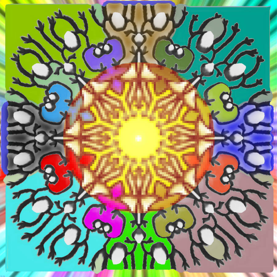 Solve anonymous creatures jigsaw puzzle online with 81 pieces