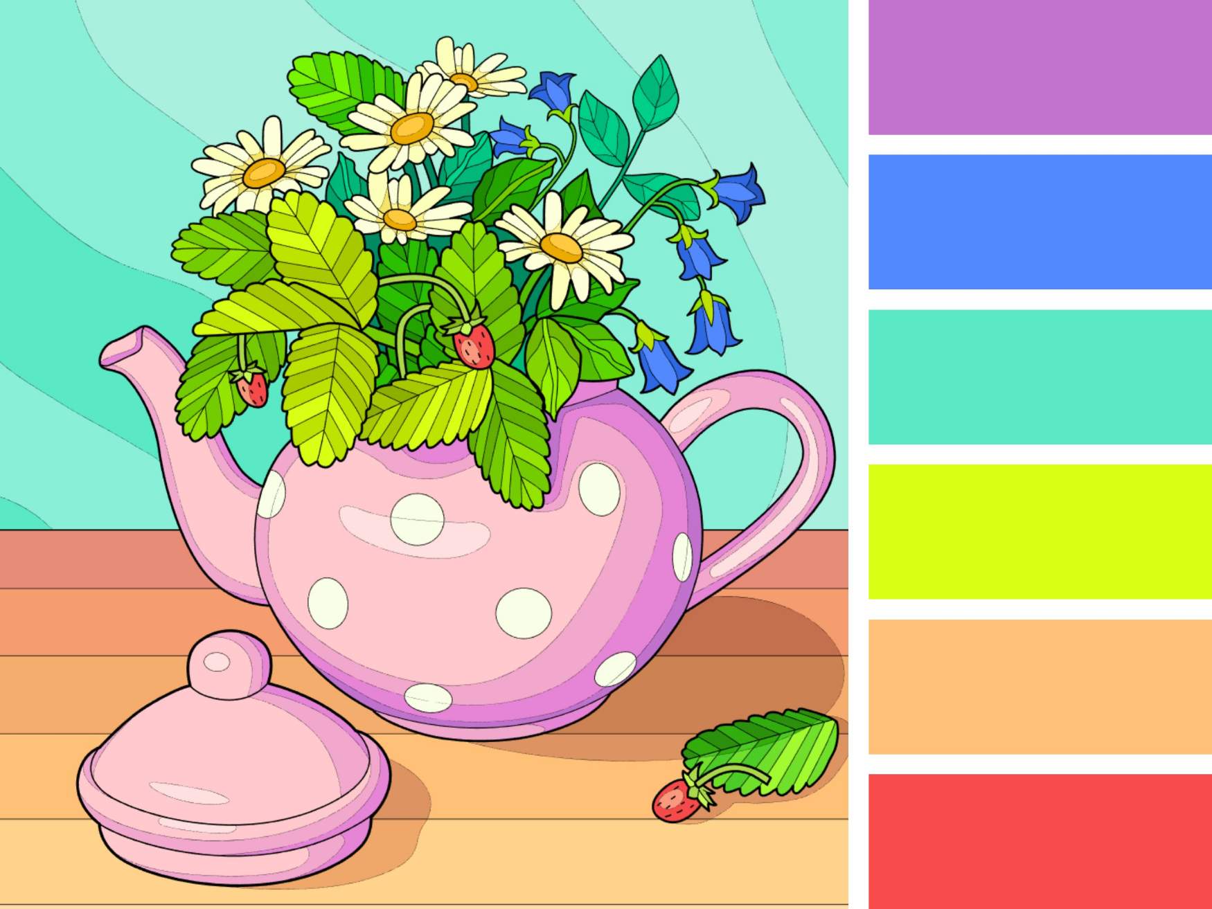 Solve Color Palette 61 jigsaw puzzle online with 154 pieces