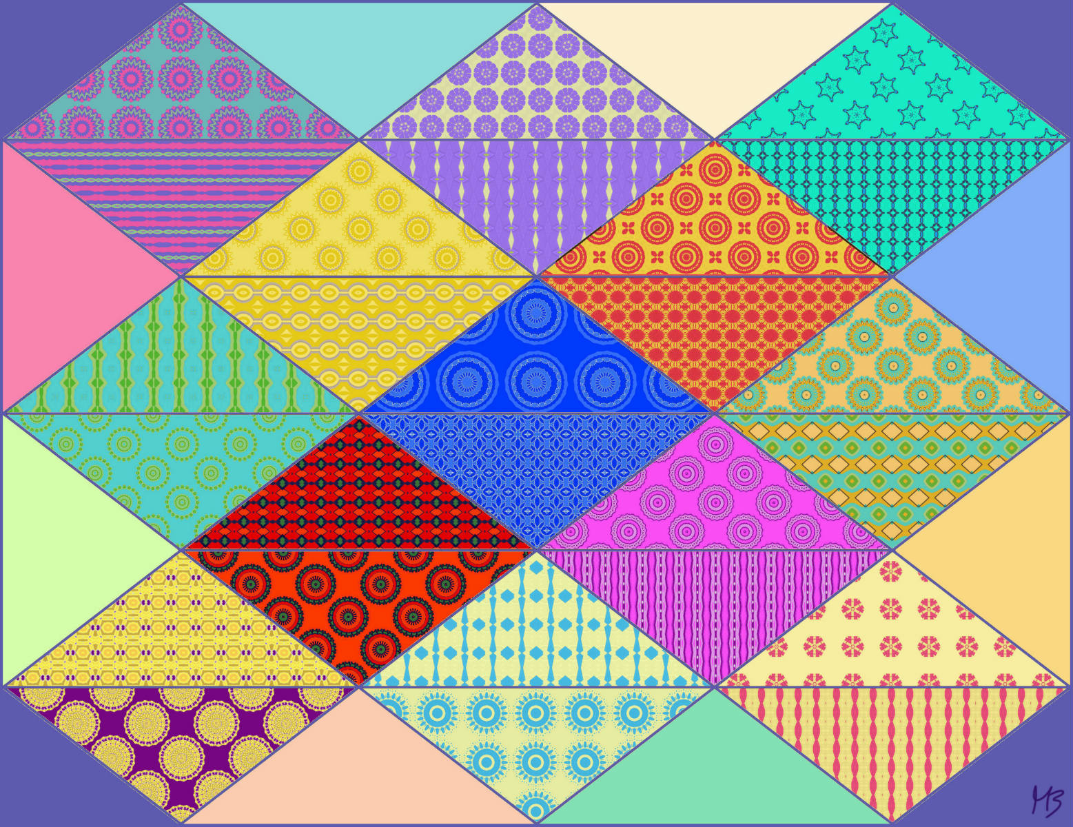 Solve 191023 Pattern Triangles jigsaw puzzle online with 520 pieces