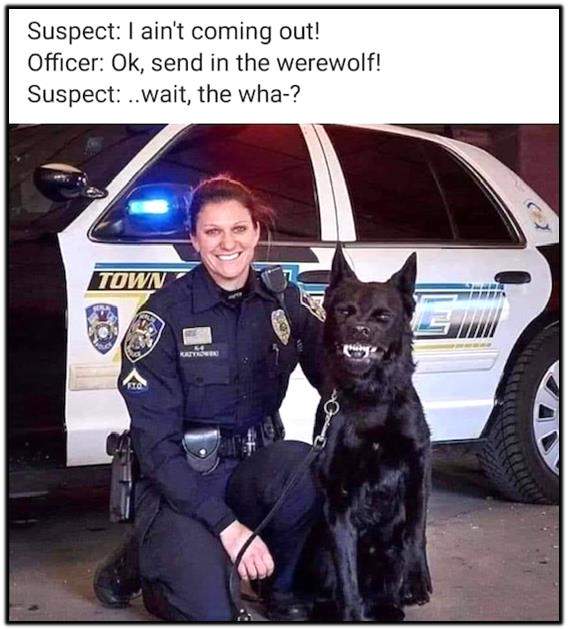 Solve My, What Big Teeth You Have, Officer Werewolf! jigsaw puzzle ...