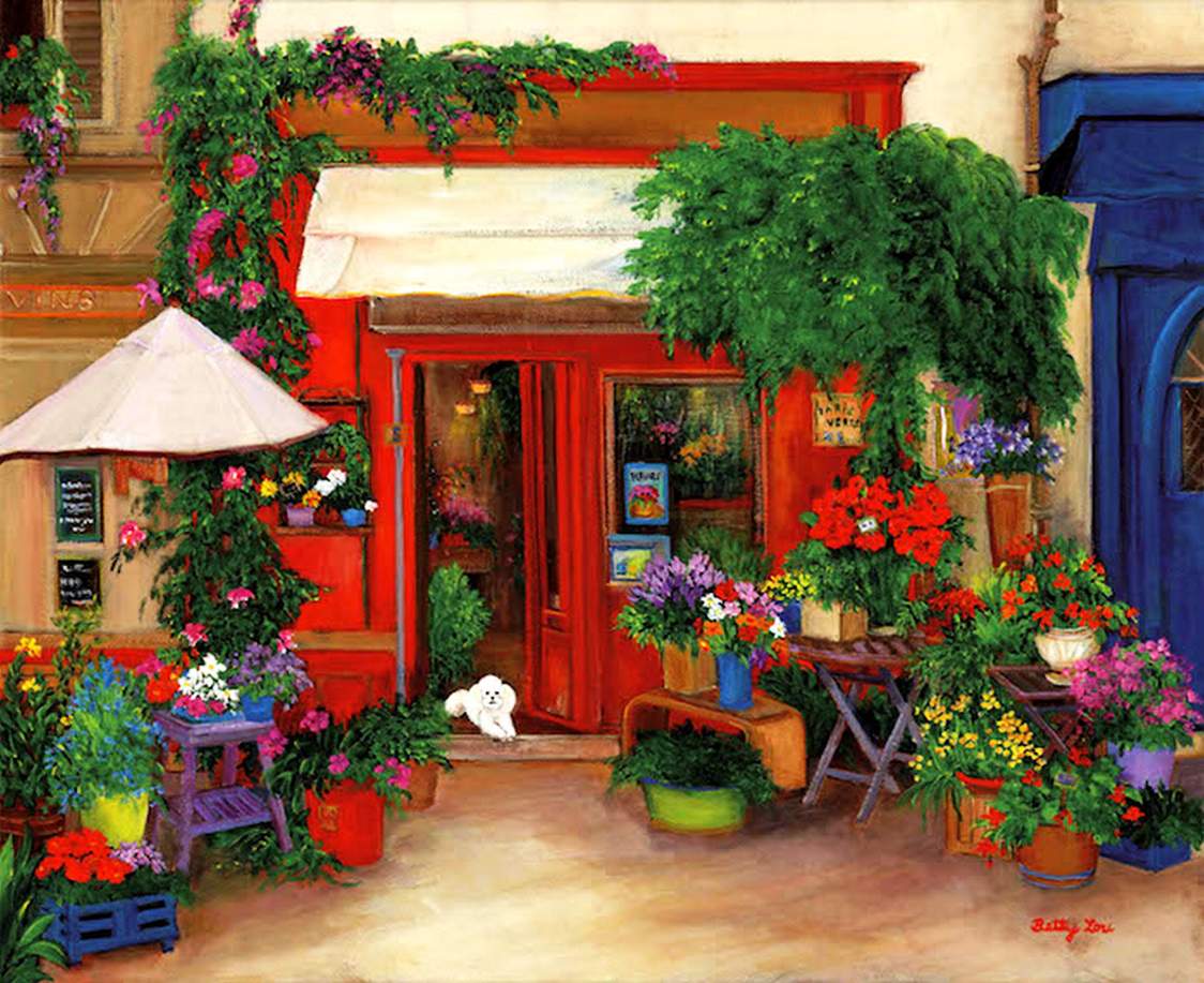 Solve The Red Flower Shop jigsaw puzzle online with 20 pieces