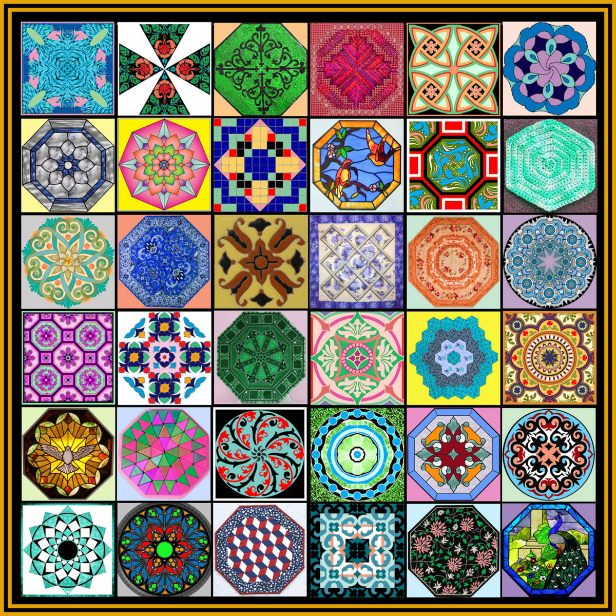 Solve 253 - geometric jigsaw puzzle online with 324 pieces