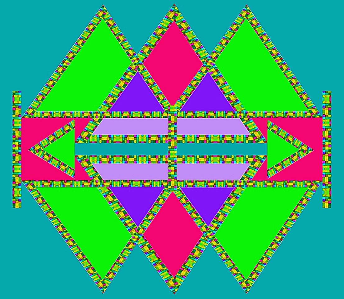 Solve Triangle Art 27 jigsaw puzzle online with 120 pieces