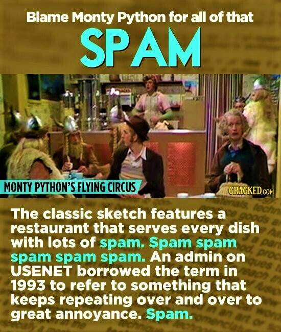 Solve 12 Words Created In Movies And TV Shows - SPAM the food became ...