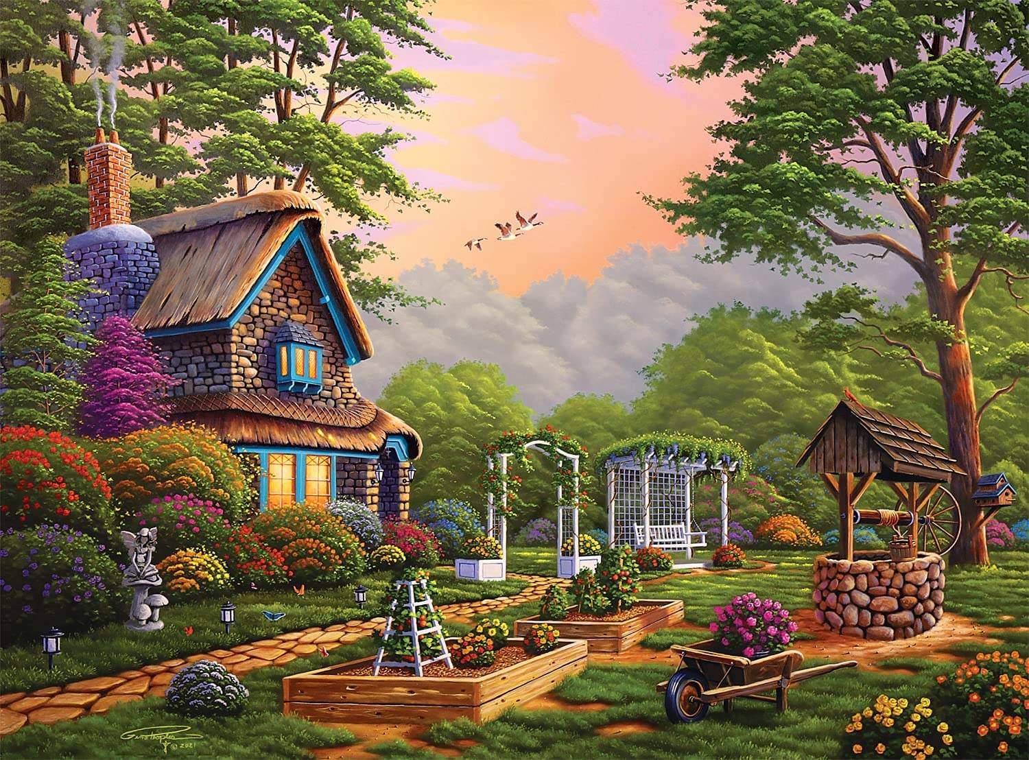 Solve Backyard Garden jigsaw puzzle online with 176 pieces