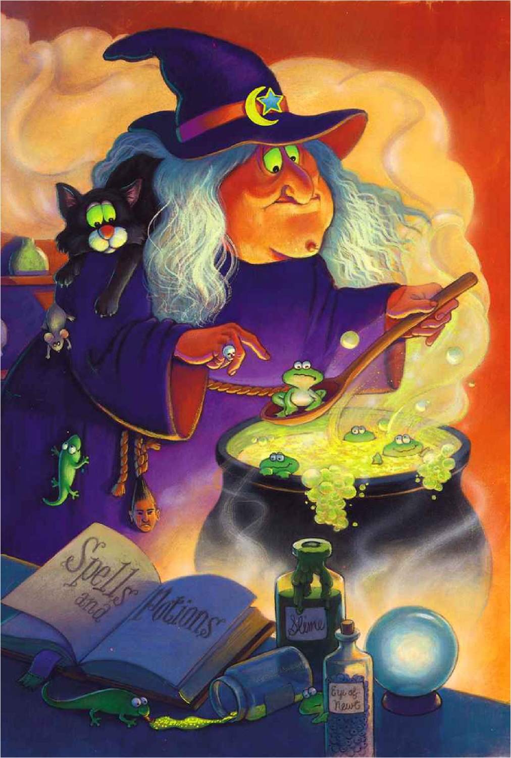 Solve Halloween Witch jigsaw puzzle online with 150 pieces