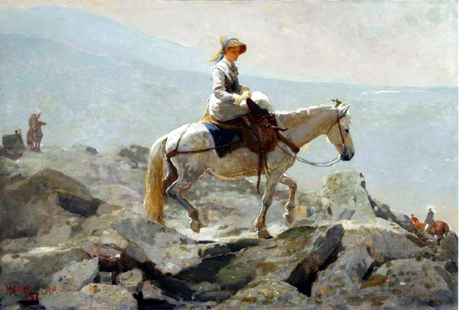 Solve Bridle-Path by Winslow Homer jigsaw puzzle online with 176 pieces