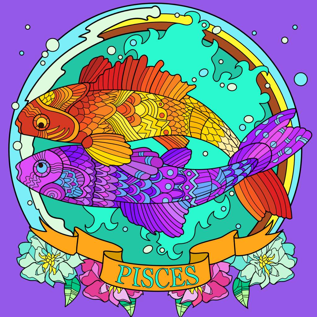 Solve Pisces fish jigsaw puzzle online with 100 pieces