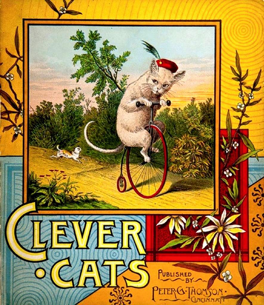 Solve Clever Cats, 1885, children's book jigsaw puzzle online with 56 ...