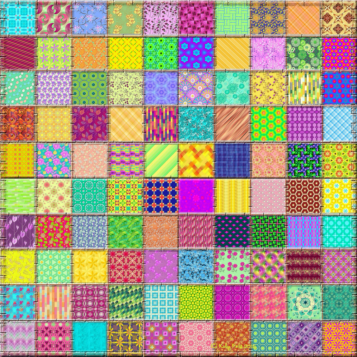 Solve 100 Colorful Tiles jigsaw puzzle online with 256 pieces