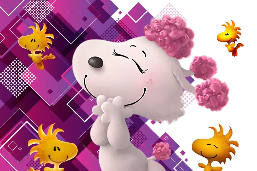 Solve Fifi and Woodstock jigsaw puzzle online with 77 pieces
