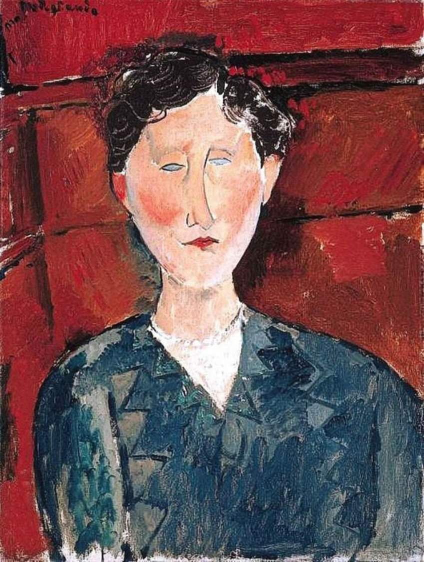 Solve Woman in Blue Dress ~ Amedeo Modigliani (Italian, 1884-1920 ...