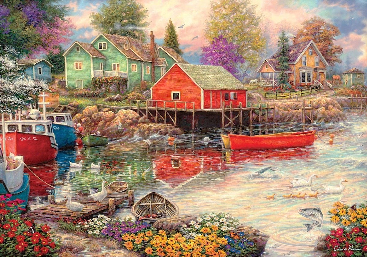Solve Quiet Cove jigsaw puzzle online with 88 pieces