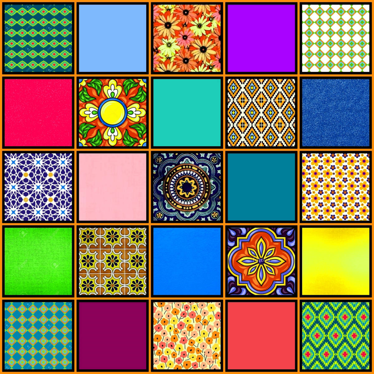 Solve Decorative Tiles jigsaw puzzle online with 169 pieces