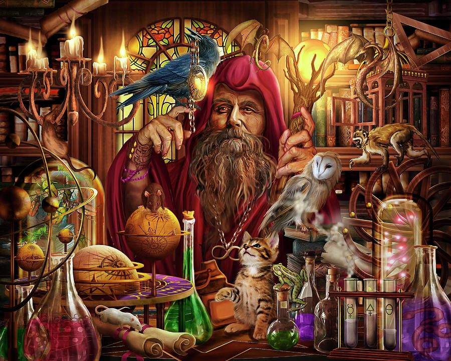 Solve The Wizard jigsaw puzzle online with 195 pieces
