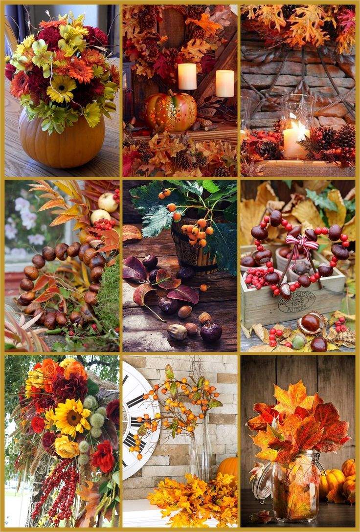 Solve Colaj - Decor de toamna jigsaw puzzle online with 96 pieces