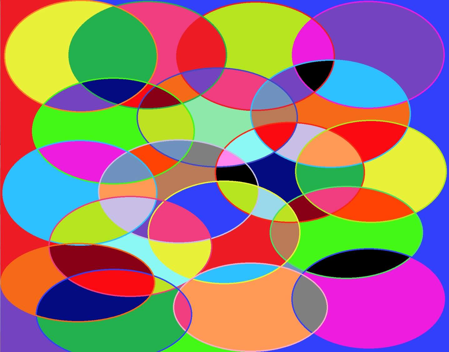 Solve Colorful Ovals jigsaw puzzle online with 99 pieces