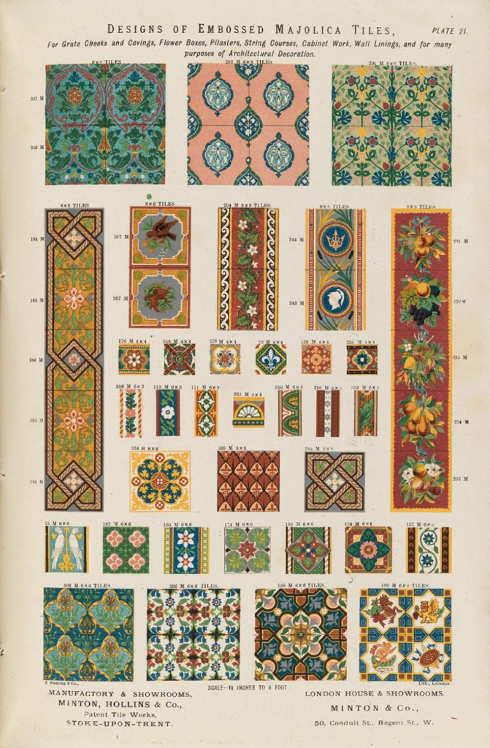 Solve Minton tile pattern book jigsaw puzzle online with 400 pieces