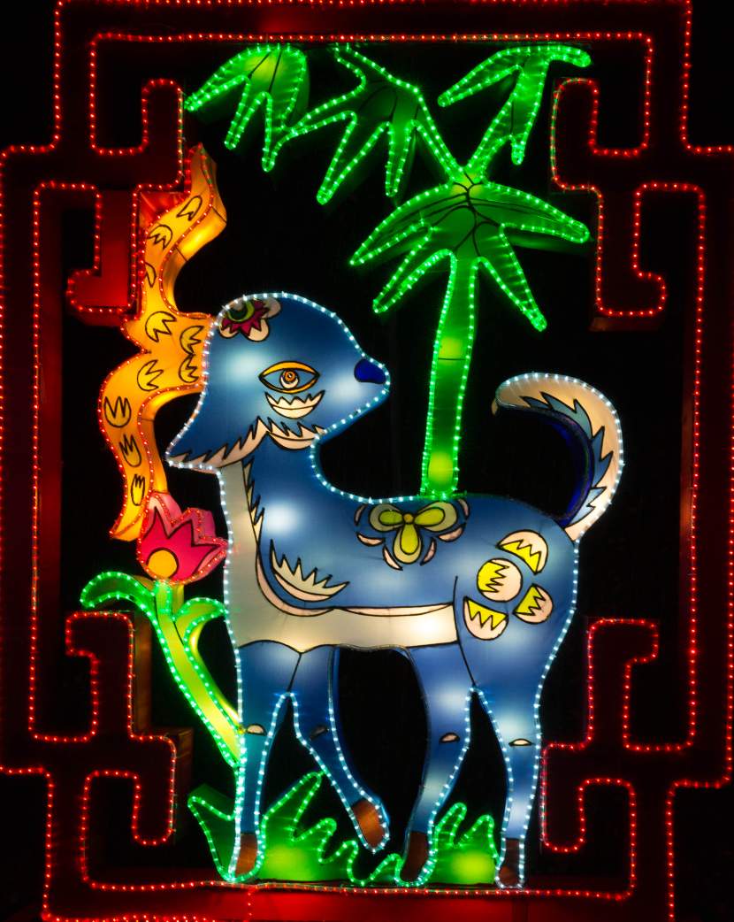 Solve 08 Year of the Goat jigsaw puzzle online with 20 pieces