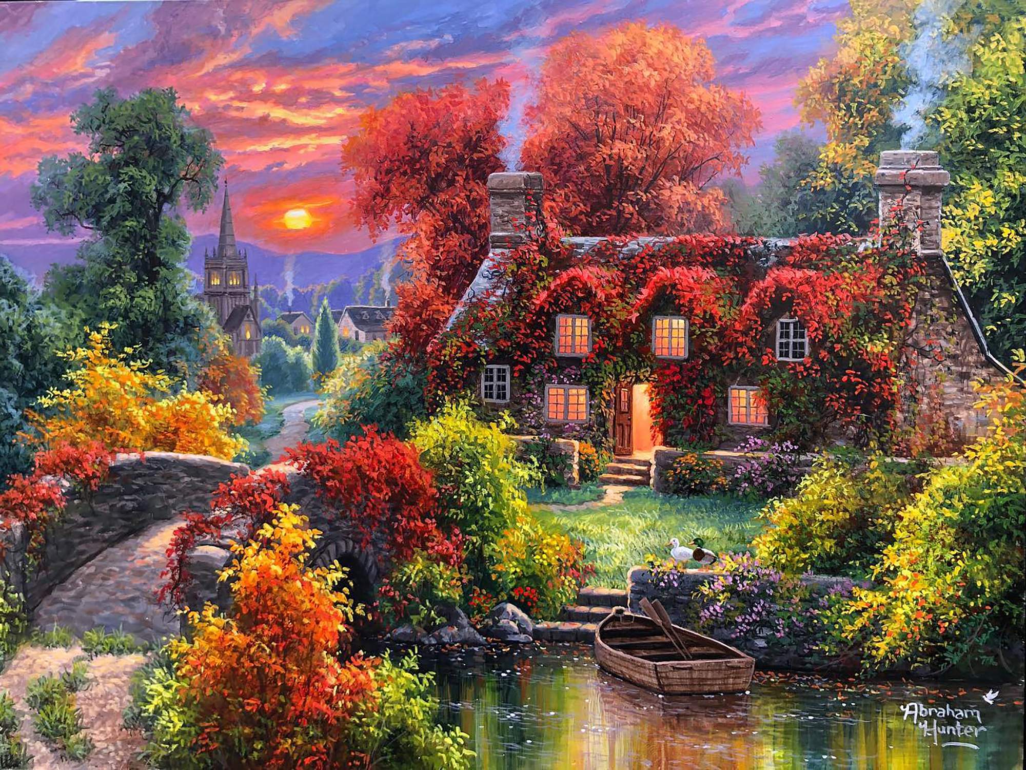 Solve Quiet Dusk Scenery jigsaw puzzle online with 300 pieces