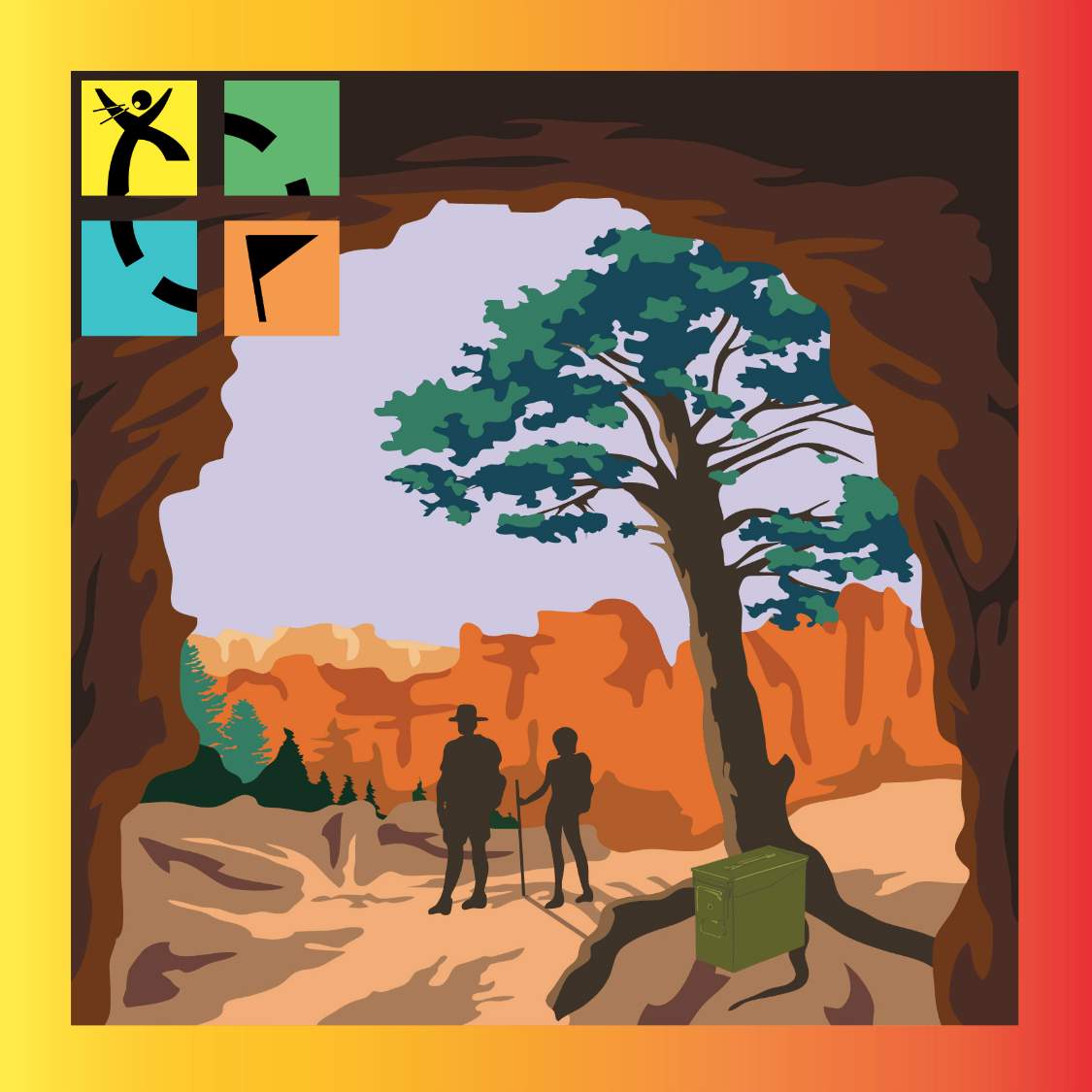 Solve The Joys of Geocaching jigsaw puzzle online with 49 pieces