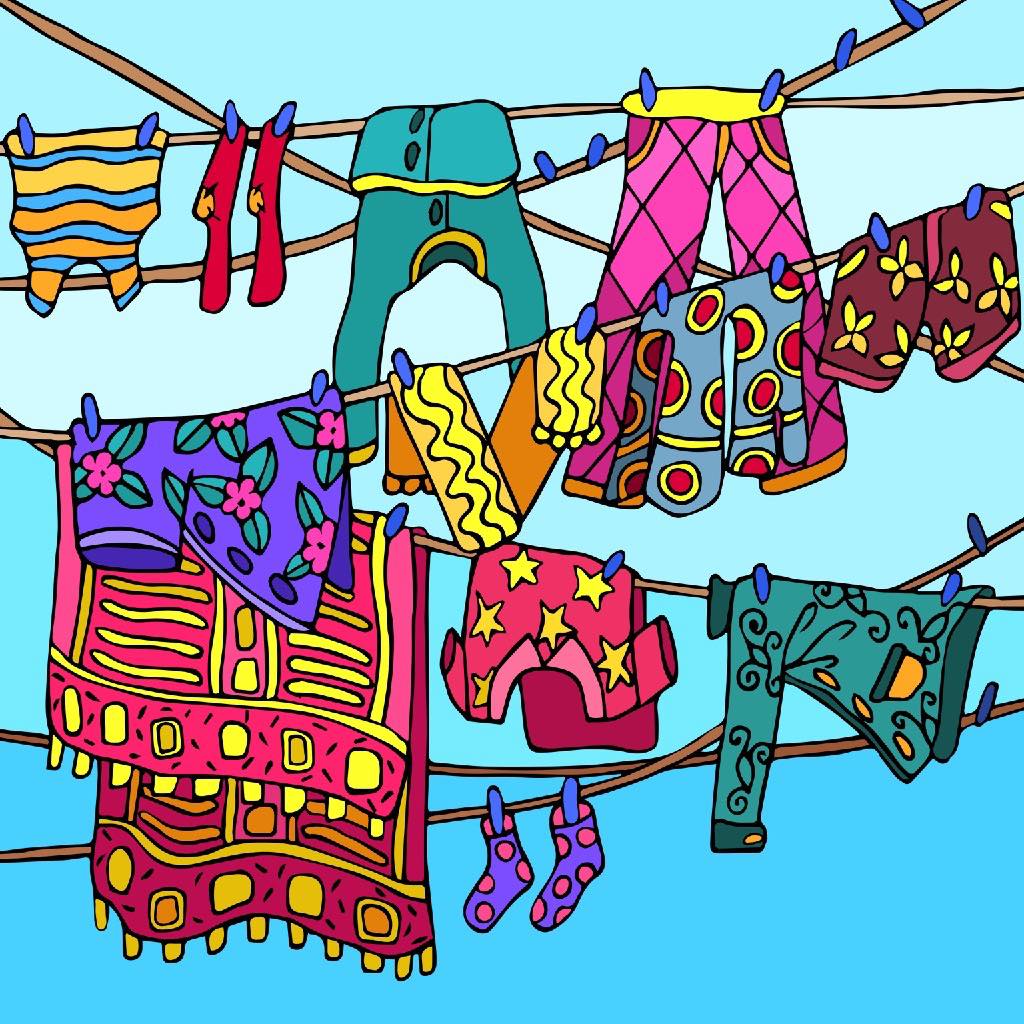 Solve Laundry Day jigsaw puzzle online with 256 pieces