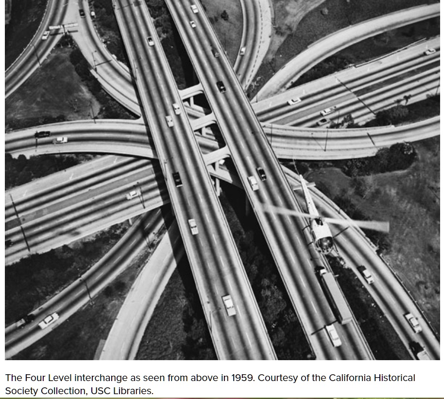 Solve Los Angeles freeway interchange jigsaw puzzle online with 42 pieces