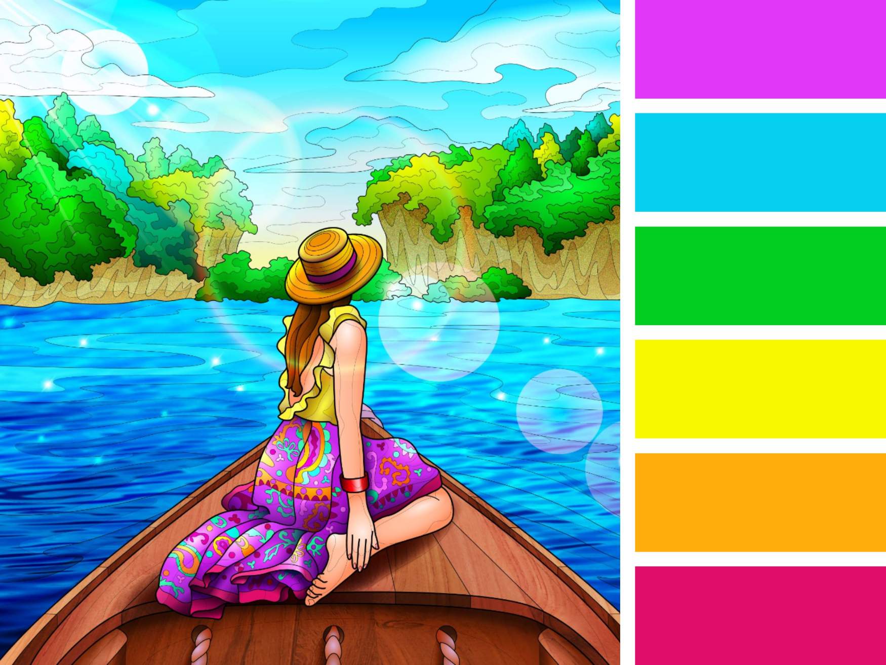 Solve Color Palette 95 jigsaw puzzle online with 154 pieces