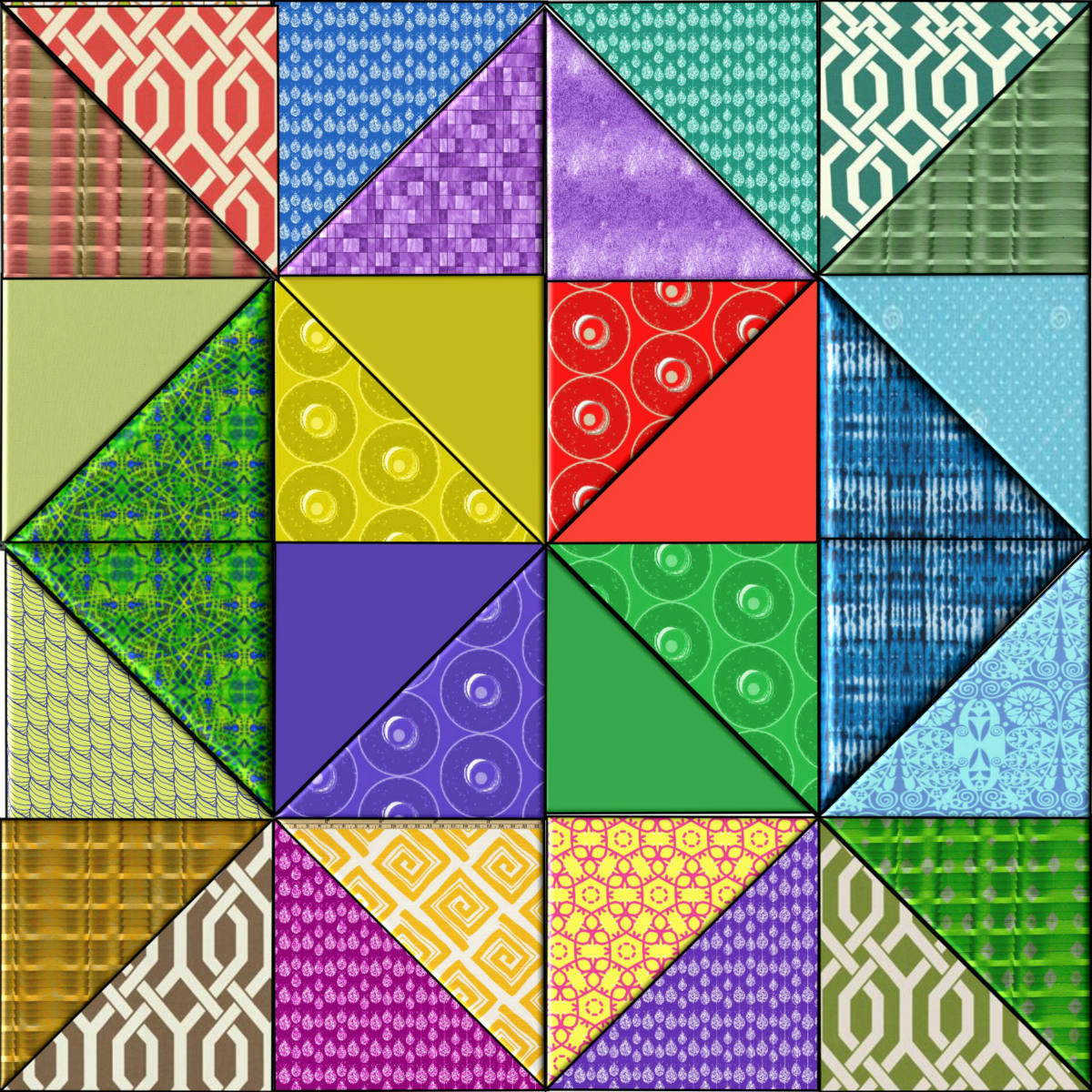 Solve Festive Triangles, jigsaw puzzle online with 256 pieces