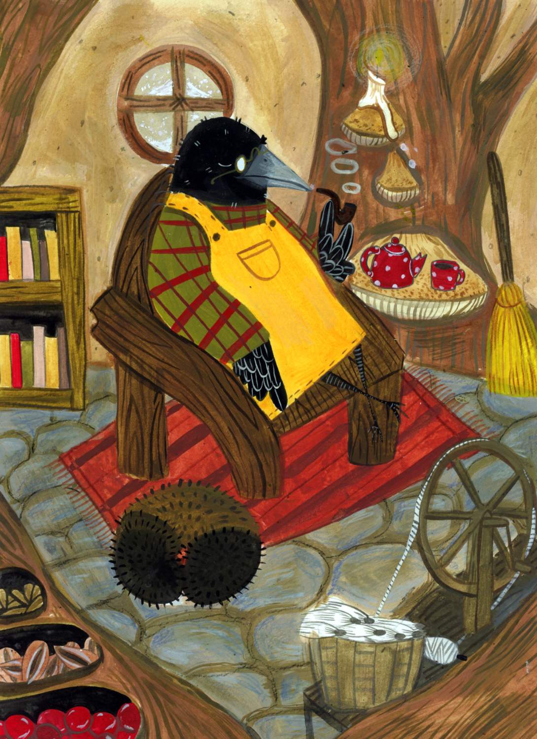 Solve crow at home jigsaw puzzle online with 315 pieces