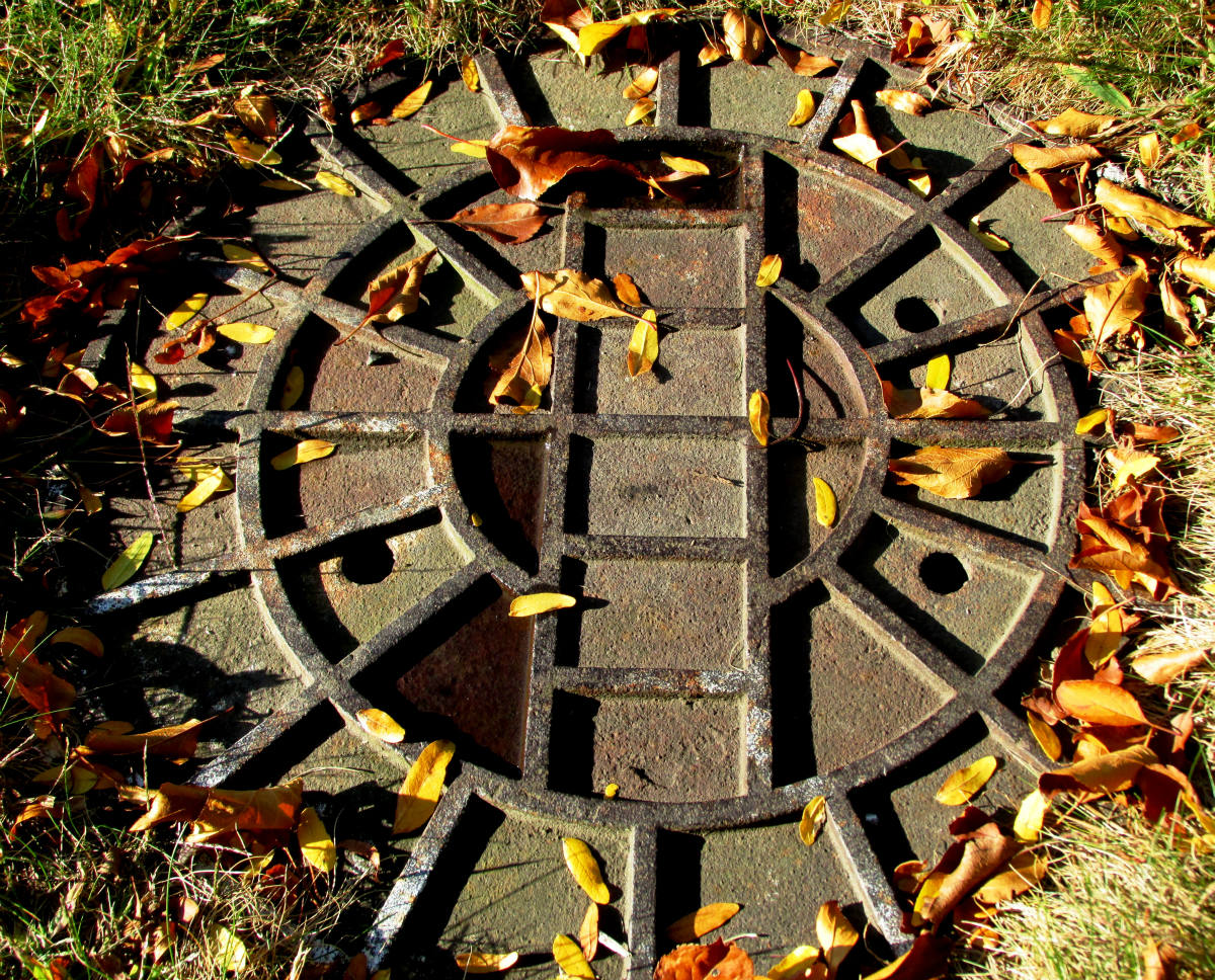 Solve Cool manhole cover! jigsaw puzzle online with 120 pieces
