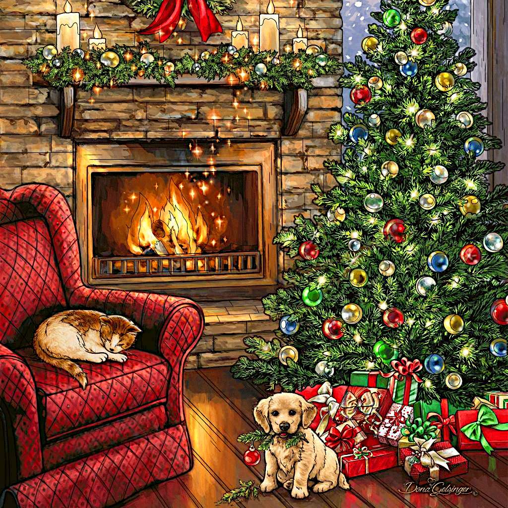 Solve 13 Christmas Treasures jigsaw puzzle online with 64 pieces