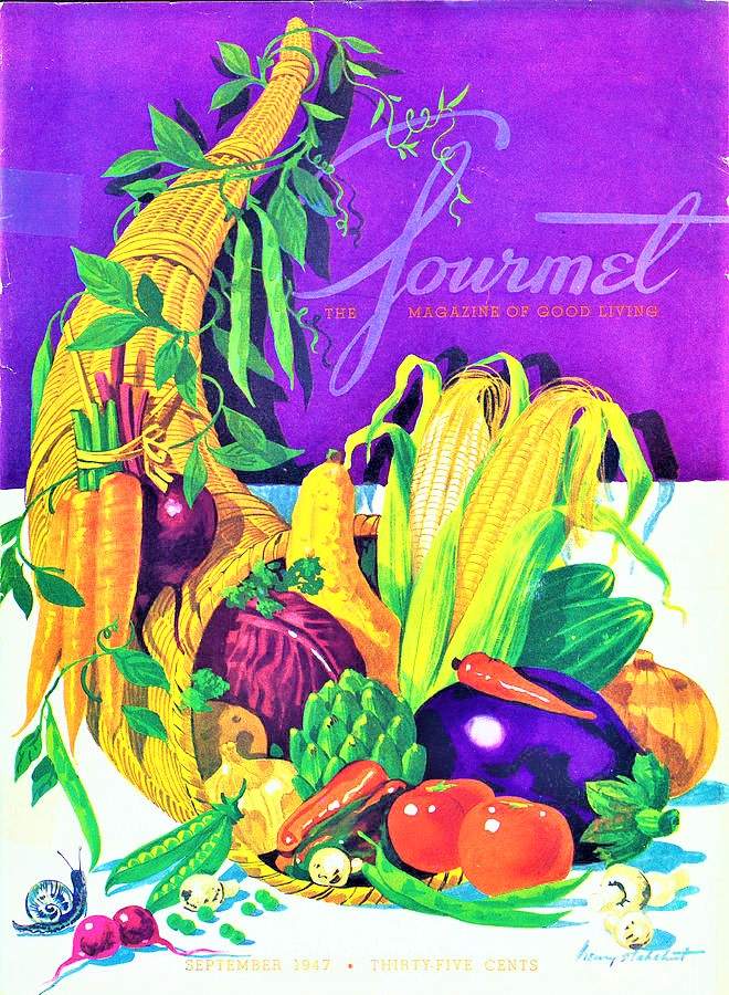 Solve Themes Vintage illustrations/pictures - Gourmet Magazine Cover ...