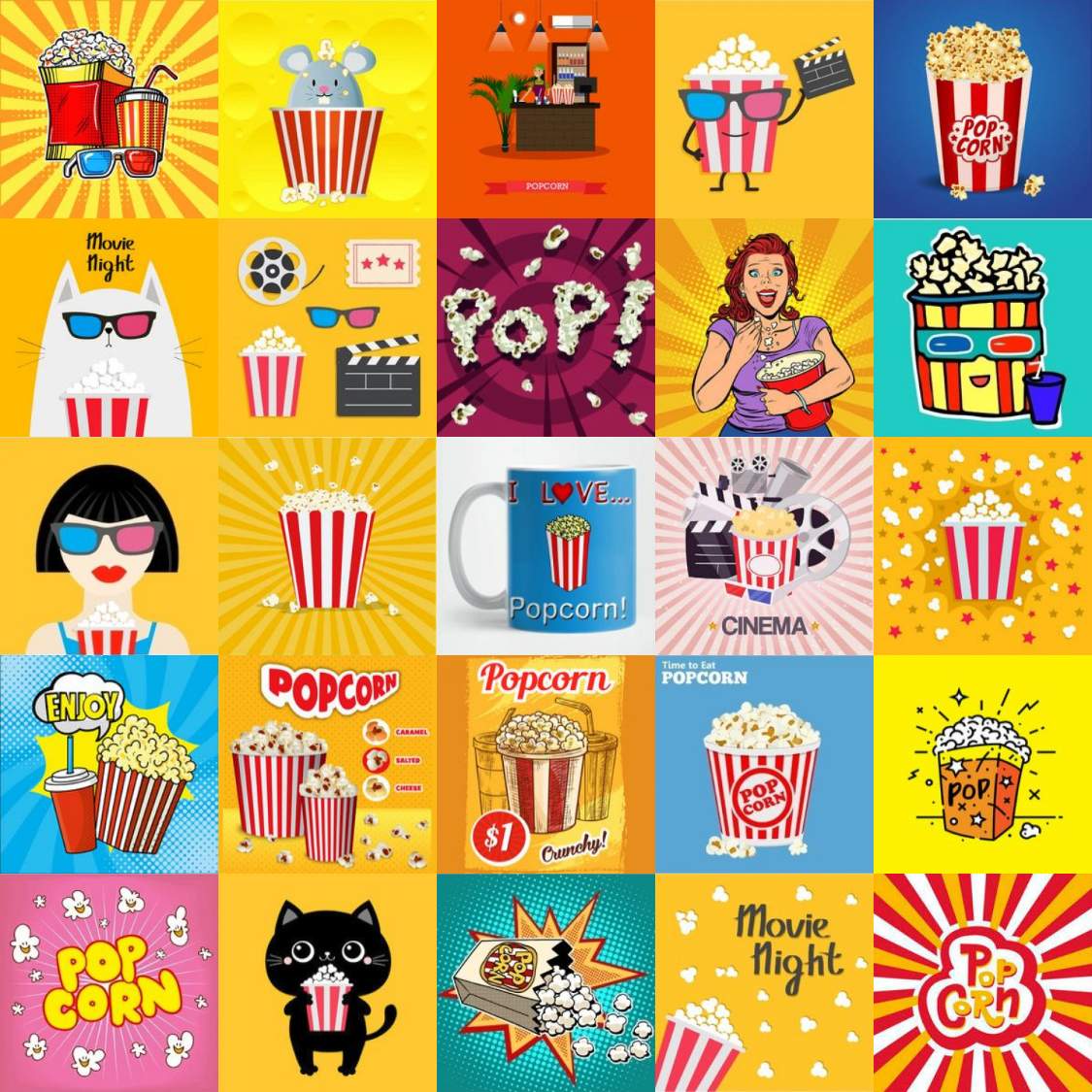 Solve Popcorn 896 jigsaw puzzle online with 49 pieces