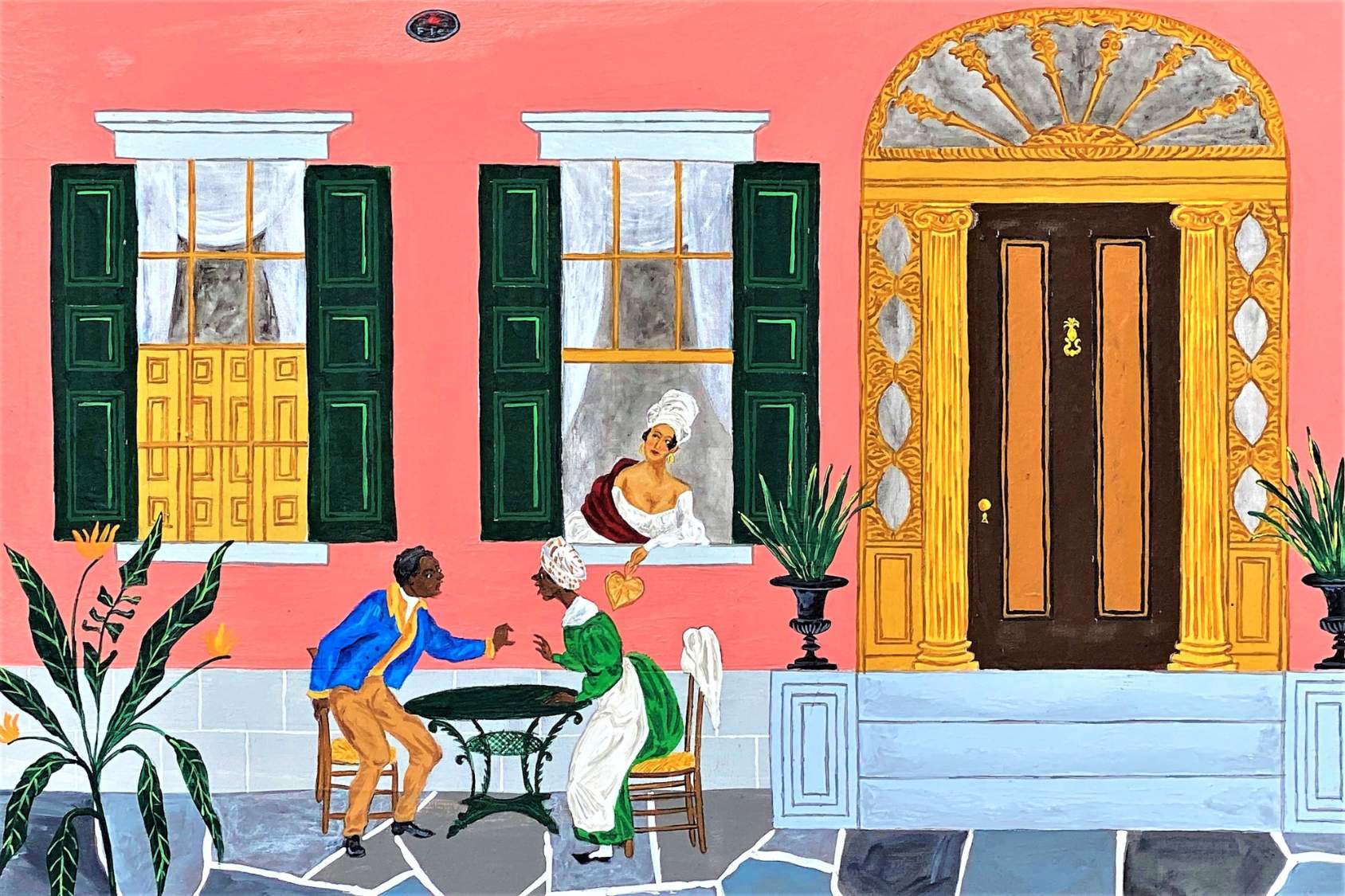 Solve Creole Tête-à-tête jigsaw puzzle online with 126 pieces