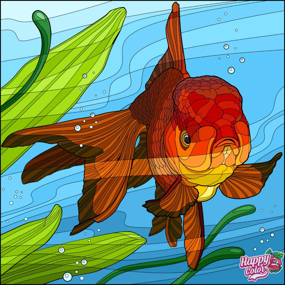 Solve PUZZLE - Multicolor Fish jigsaw puzzle online with 81 pieces