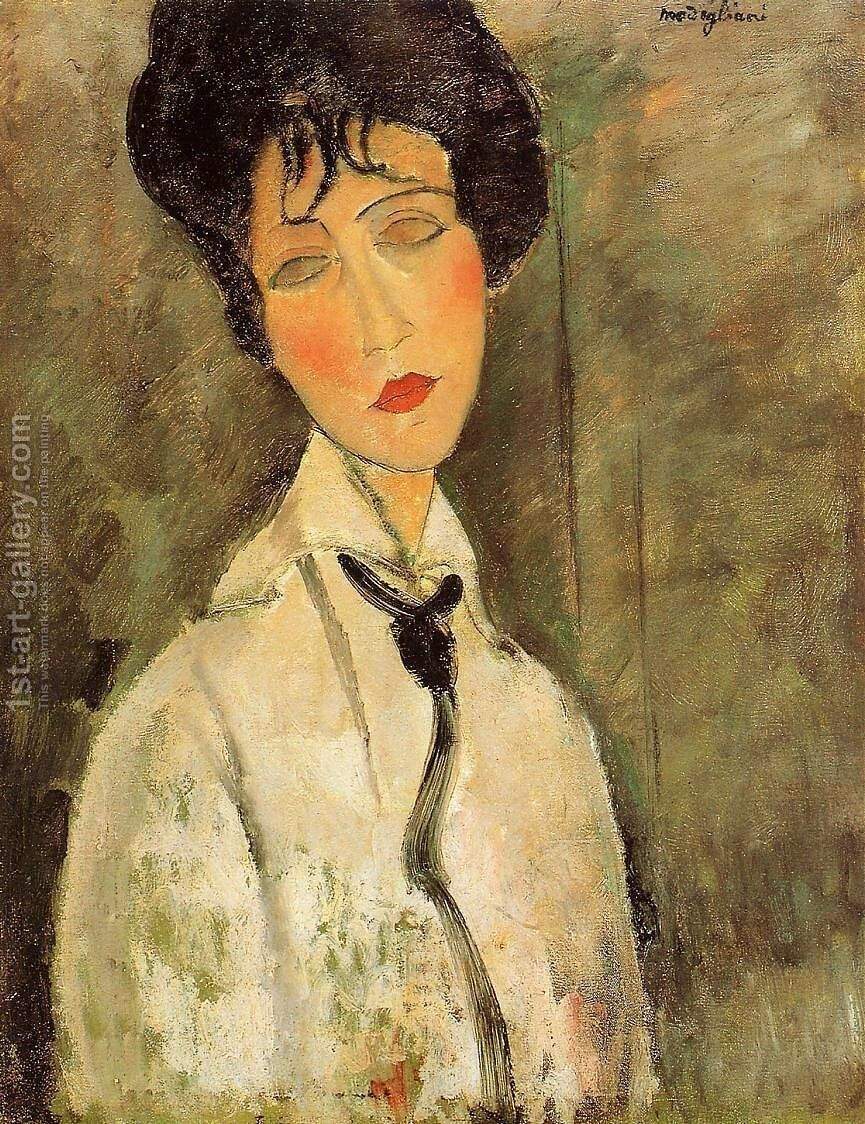 Solve Amedeo Modigliani Artwork - 'Woman wearing Black Tie' jigsaw ...