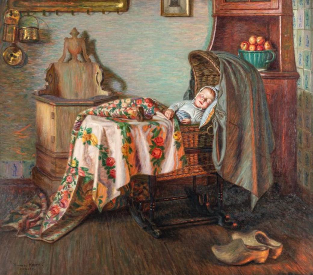 Solve Hermann Knopf (Austrian, 1870–1928), Sleeping Child in a Cradle ...