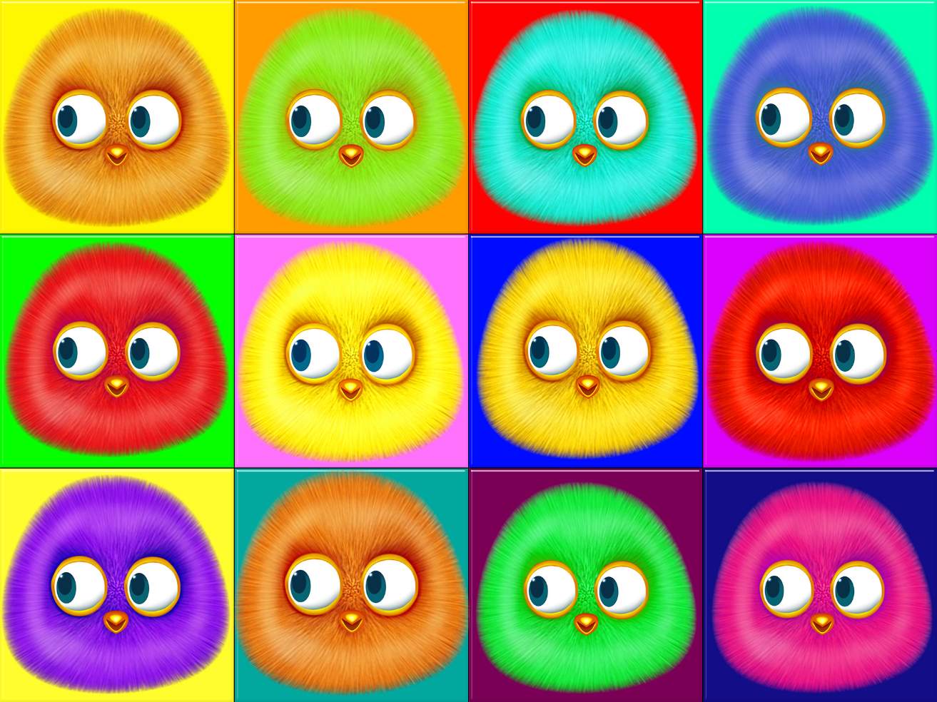 Solve Fluffy Chicks jigsaw puzzle online with 30 pieces