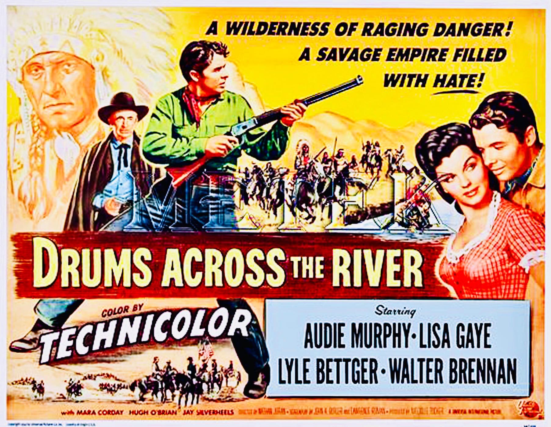 Solve DRUMS ACROSS THE RIVER - 1954 MOVIE POSTER - AUDIE MURPHY, LISA ...