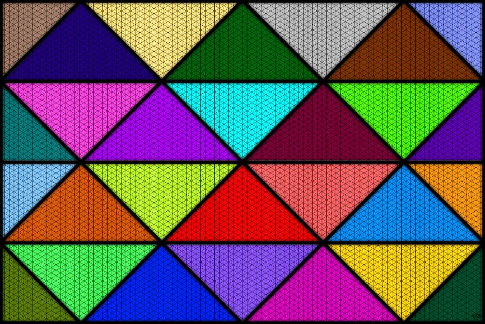 Solve Triangulated Triangles!! ~ T jigsaw puzzle online with 12 pieces