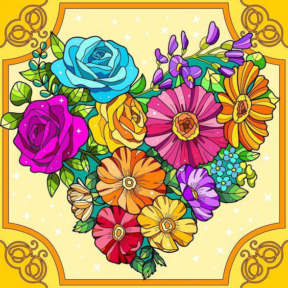 Solve Flower Color Art jigsaw puzzle online with 36 pieces