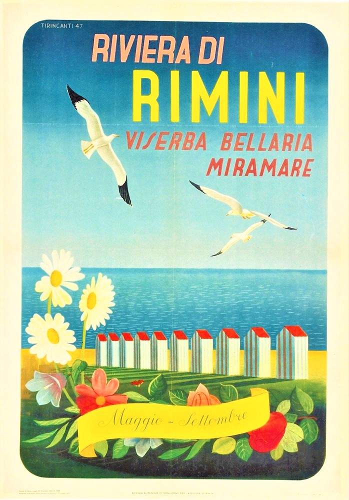 Solve Themes Vintage Travel Poster - Riviera Di Rimini jigsaw puzzle ...