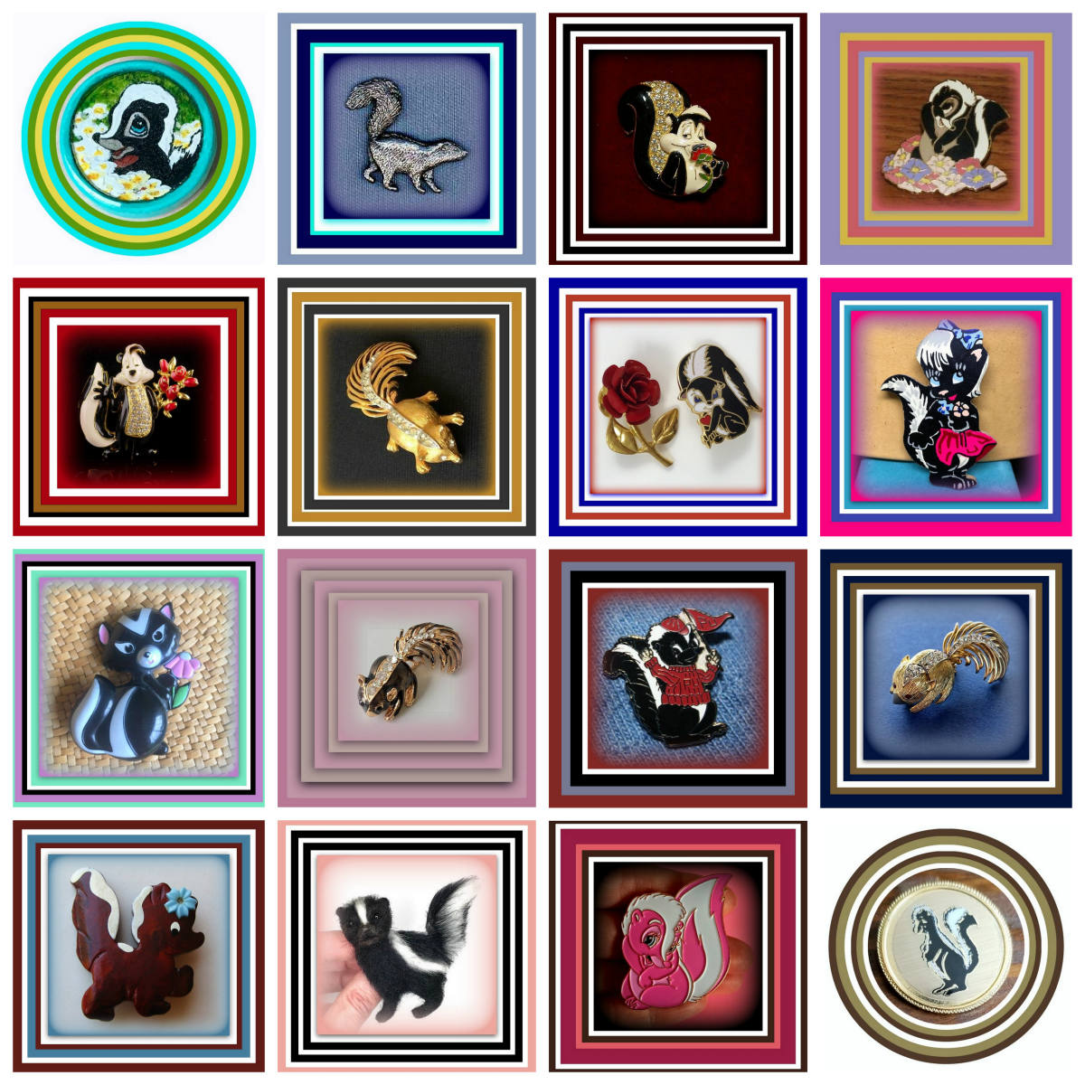 Solve Cute Little Skunk Brooches for Trish jigsaw puzzle online with ...