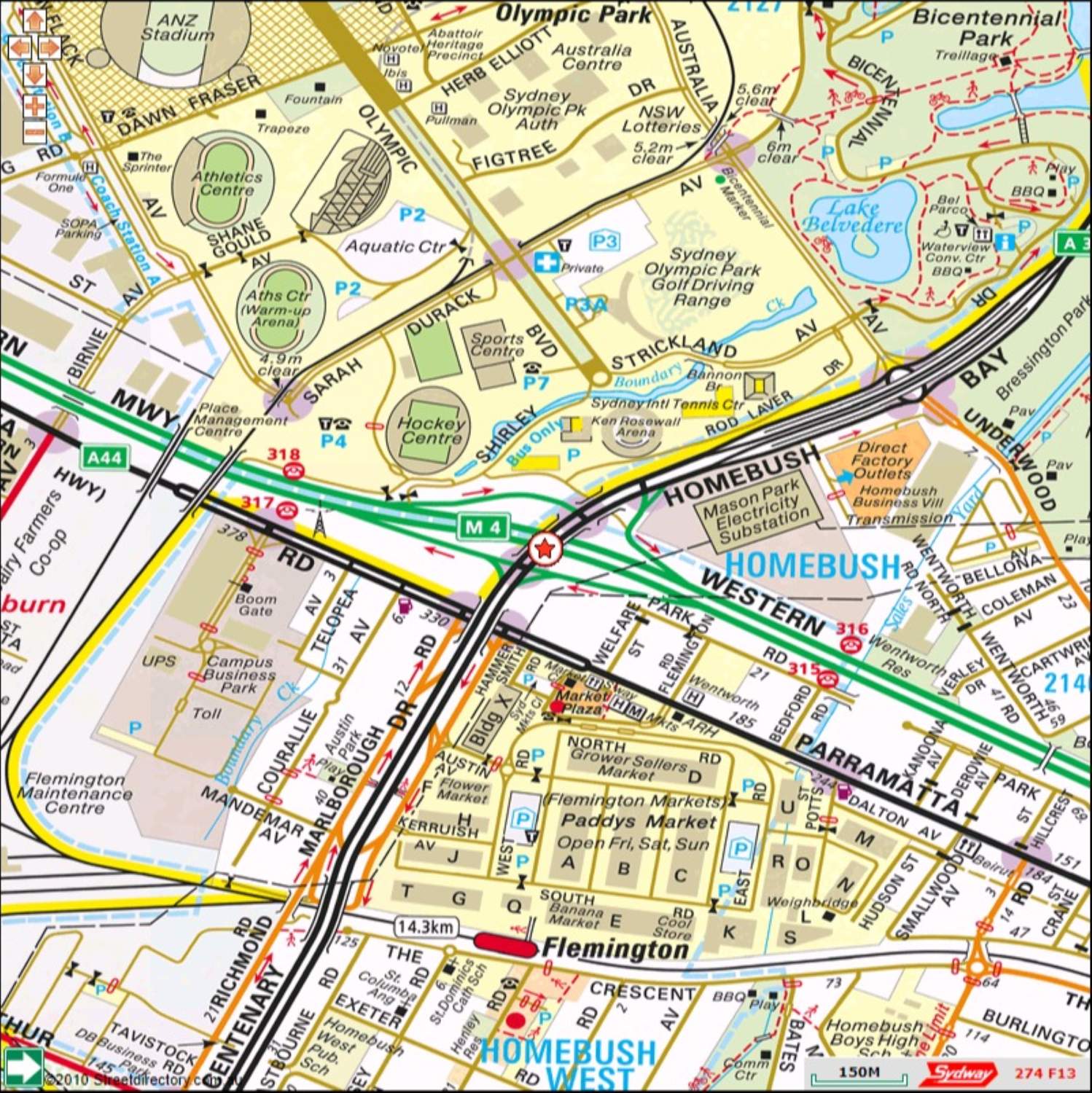 Solve Homebush, Sydney Map Extract jigsaw puzzle online with 169 pieces