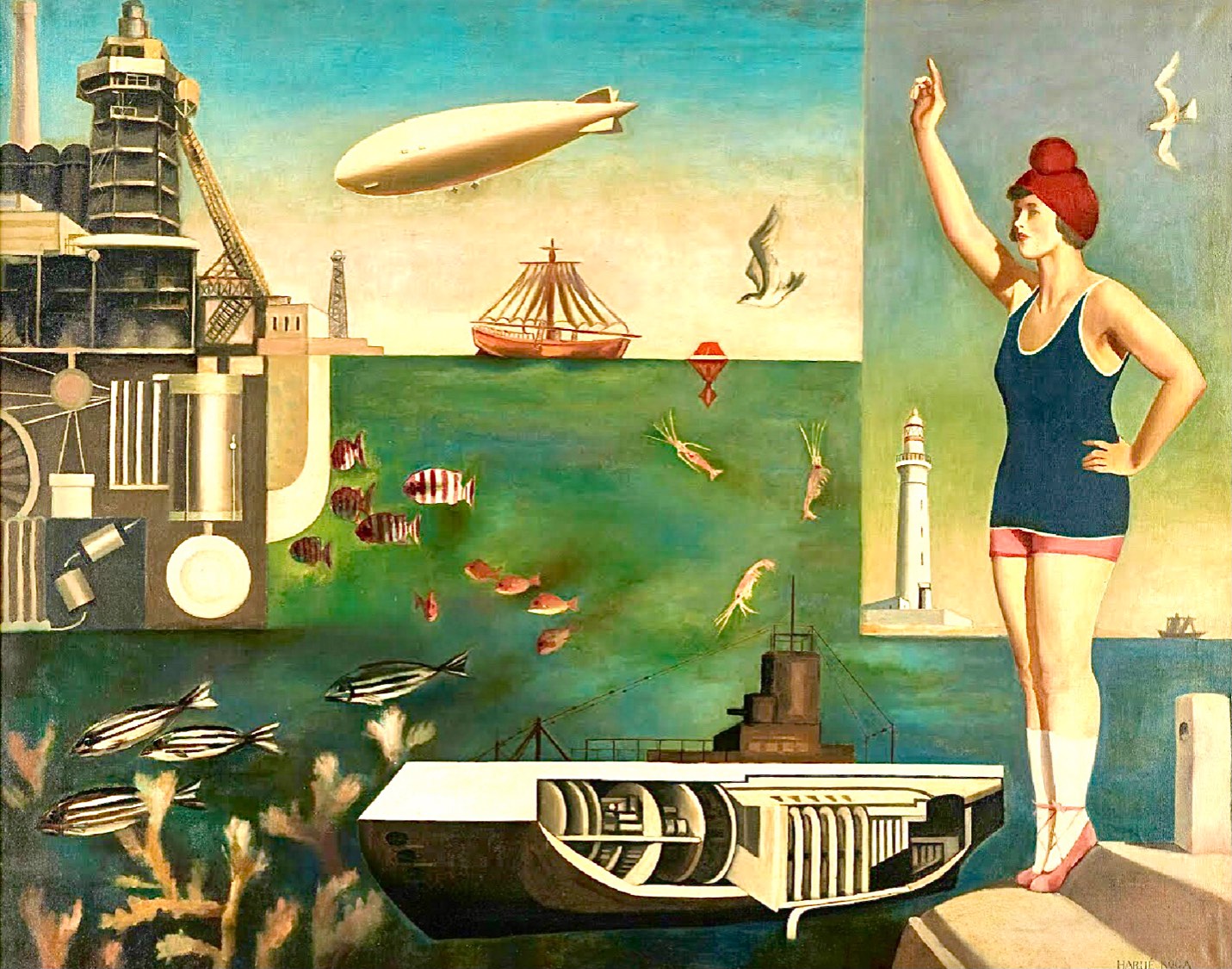 Solve Umi (The Sea), 1929, Koga Harue (1895-1933) jigsaw puzzle online ...